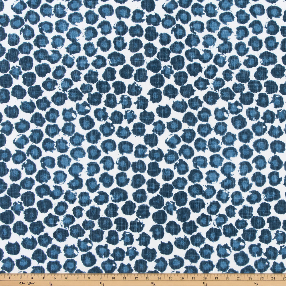 Freedom Prussian Blue White Slub Linen Fabric By Premier Prints ...